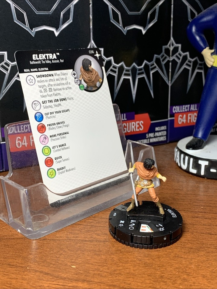 Marvel Heroclix Elektra 036 Rare With Card Secret Wars Battleworld Set ...