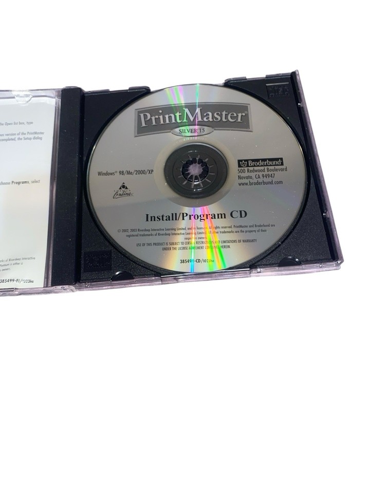 Broderbund PrintMaster Silver 15 Great Condition Disc “Appears ...