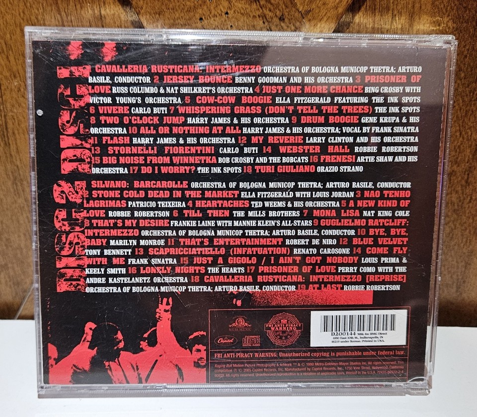 RAGING BULL Soundtrack 2 CD EUC Music Songs | eBay