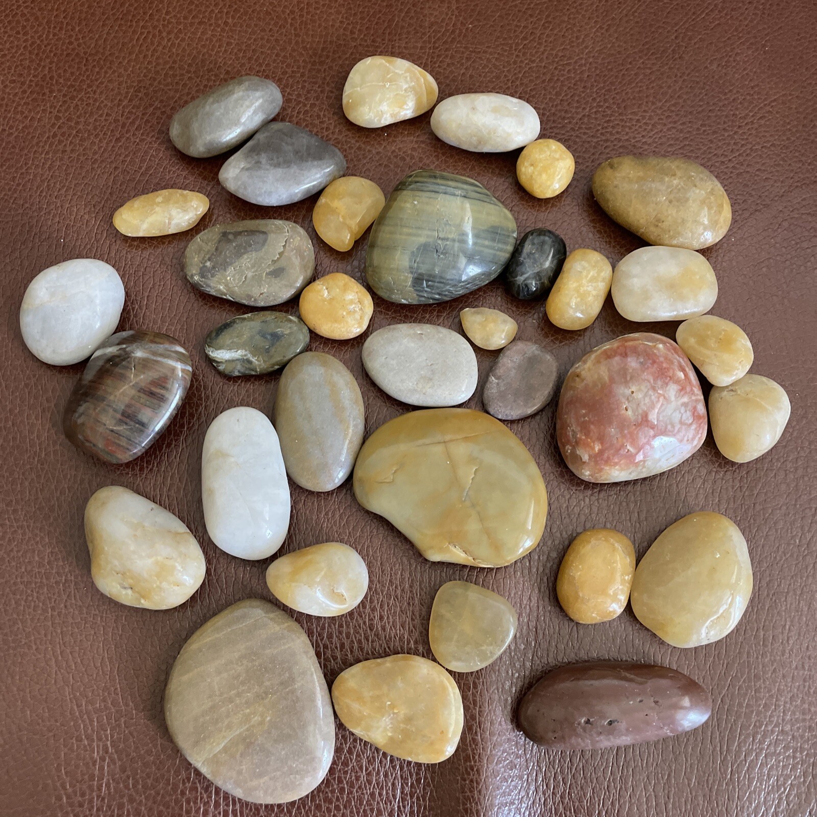 Tumbled Stones Assorted Mixed Polished Agate Bulk Stones Blend Over 1 1/2 lbs | eBay