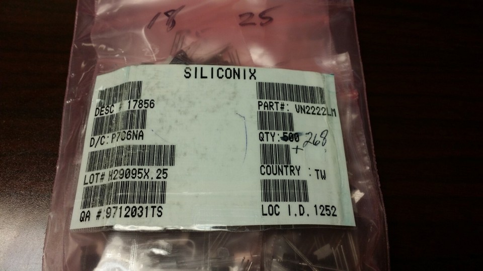 (5 PCS) VN2222LM SILICONIX Trans MOSFET N-CH 60V 0.26A 3-Pin TO-237 | eBay