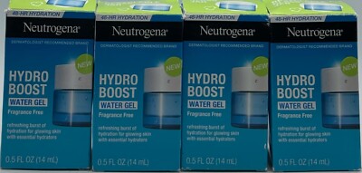 4PK Neutrogena Hydro Boost Water Gel ~ Fragrance Free ~ 0.5 FL OZ EACH ...