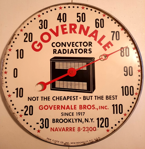 Vintage OLD Thermometer Governale convector radiators. Since 1917 ...
