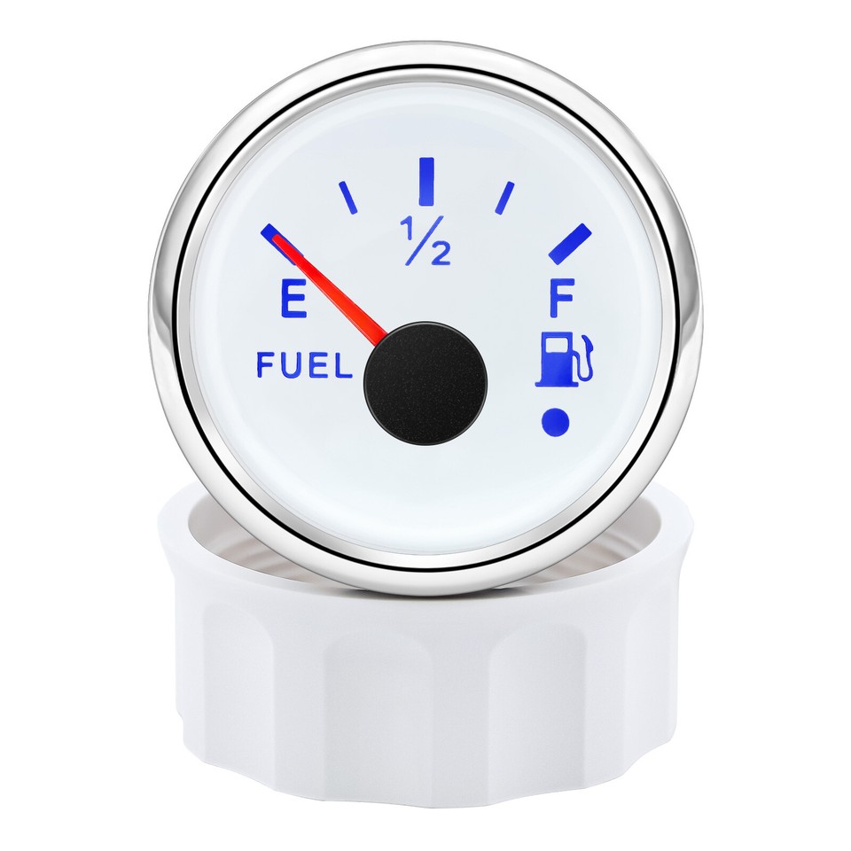 2" 52mm Universal Gas Fuel Level Gauge 240-33ohm 7 Colors LED For Boat ...