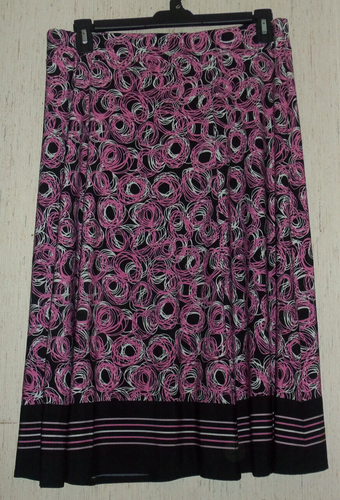 NEW WOMENS studio 1940 SWIRLY PRINT KNIT PULL ON FULL SKIRT SIZE 18/20W ...