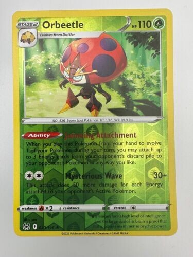 Orbeetle Reverse Holo Pokemon TCG Card 020/196 | eBay
