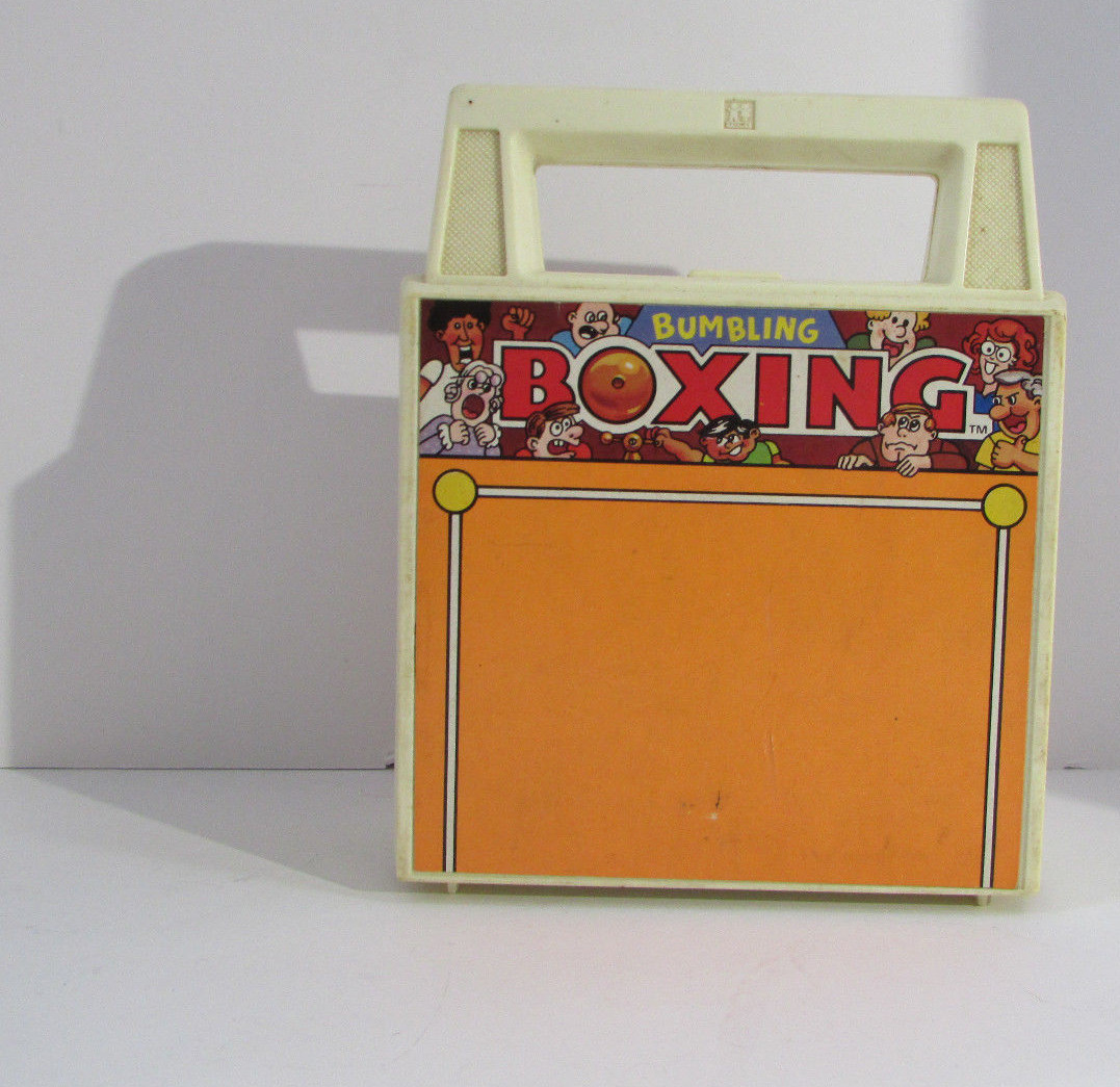 BUMBLING BOXING Vintage TOMY Portable Boxing Ring with 2 Wind Up Boxers ...