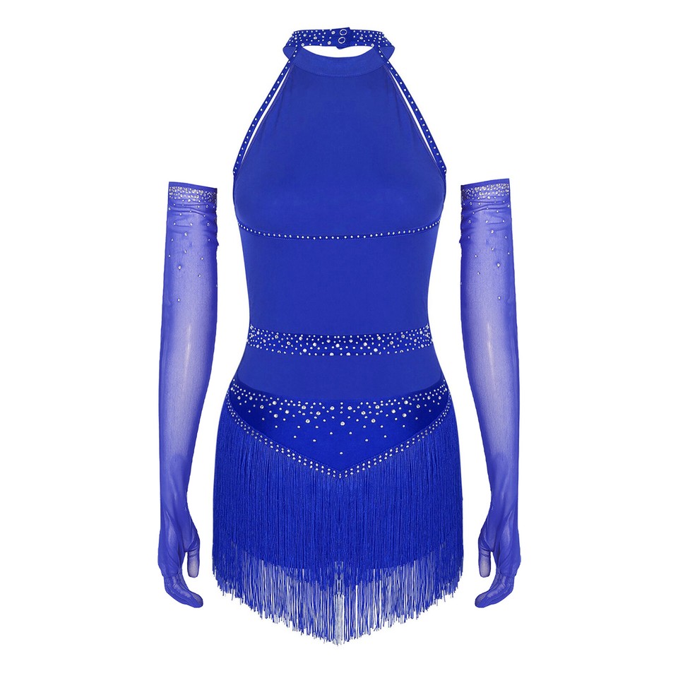 Women Leotards Flapper Unitards Cocktail Dresses Tango Costume Shiny ...