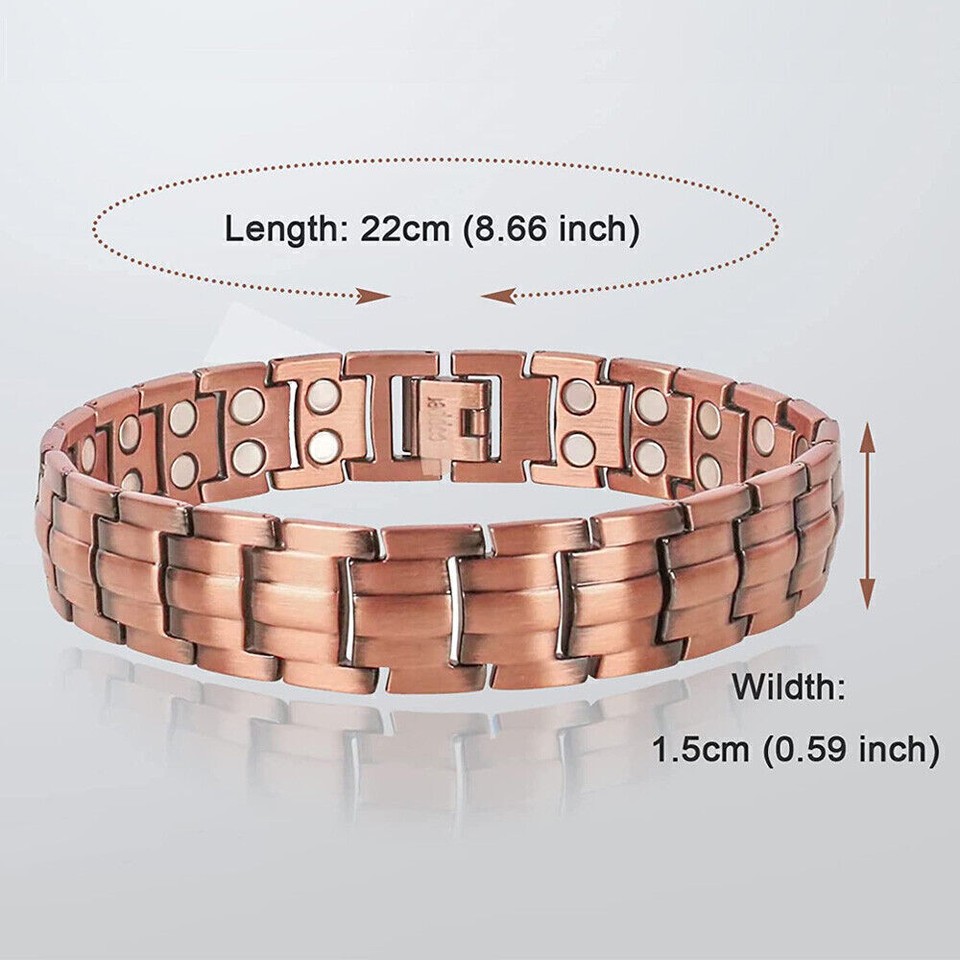 Copper Magnetic Bracelet Energy Therapeutic Healing Therapy Arthritis ...