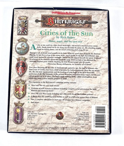 Advanced D&D Birthright Campaign Expansion Box Set Cities Of The Sun ...