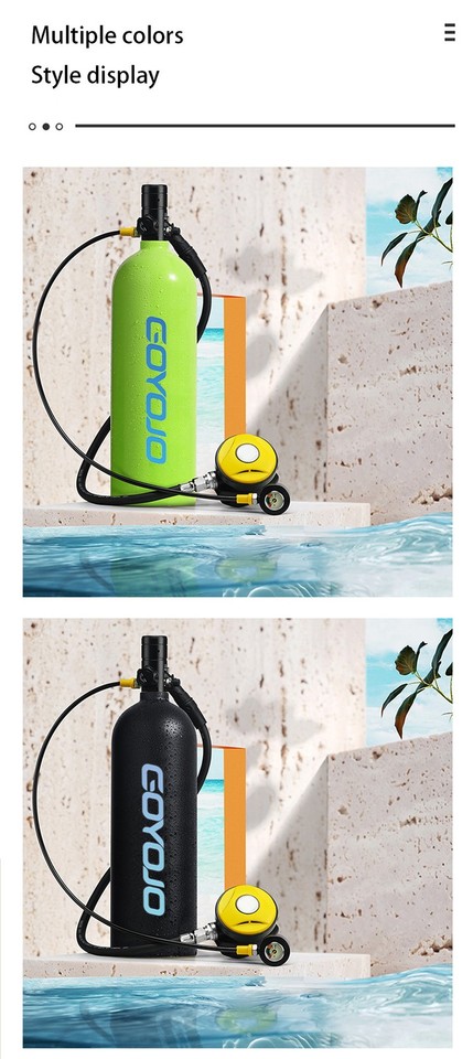 Scuba Diving Kit Full Face Snorkel Mask 4L Air Oxygen Tank Underwater ...