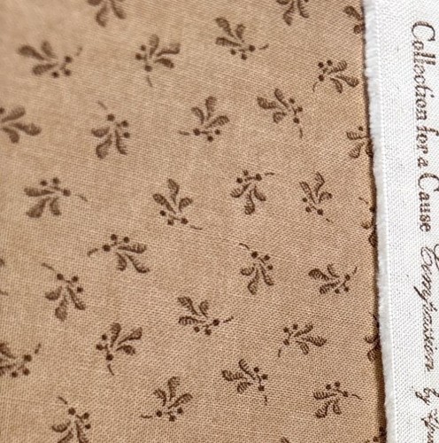 Moda Collection For A Cause Fabric Brown Floral Cotton 19x44" Quilting ...