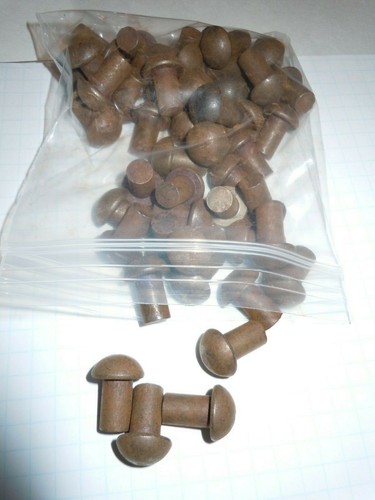 25 Steel Round Head Rivets 5/16" x 1/2" Steampunk Blacksmith Industrial ...