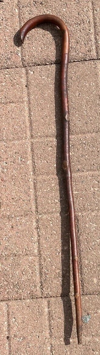 Vintage Solid Wood Curved Handle Cane Gentleman's Wal… - Gem