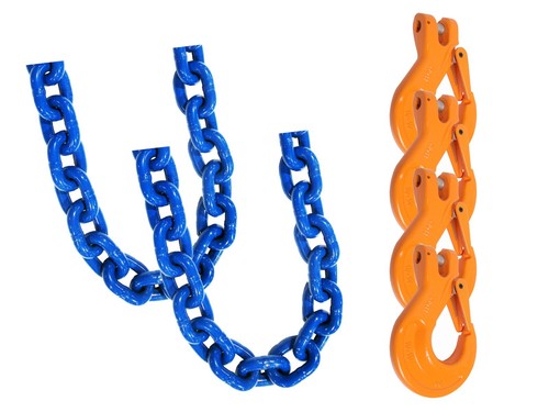 3/8" Grade 100 Alloy Chain with Safety Sling Latch Hooks Combo Kit | eBay