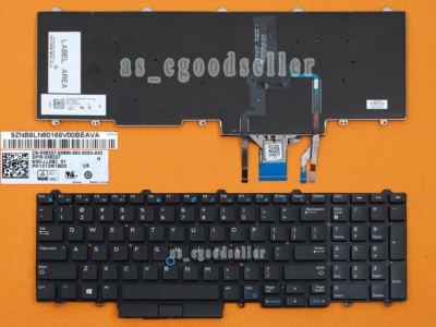 New for DELL Latitude 5550 5580 5590 5591 Keyboard BACKLIT, Pointer ...