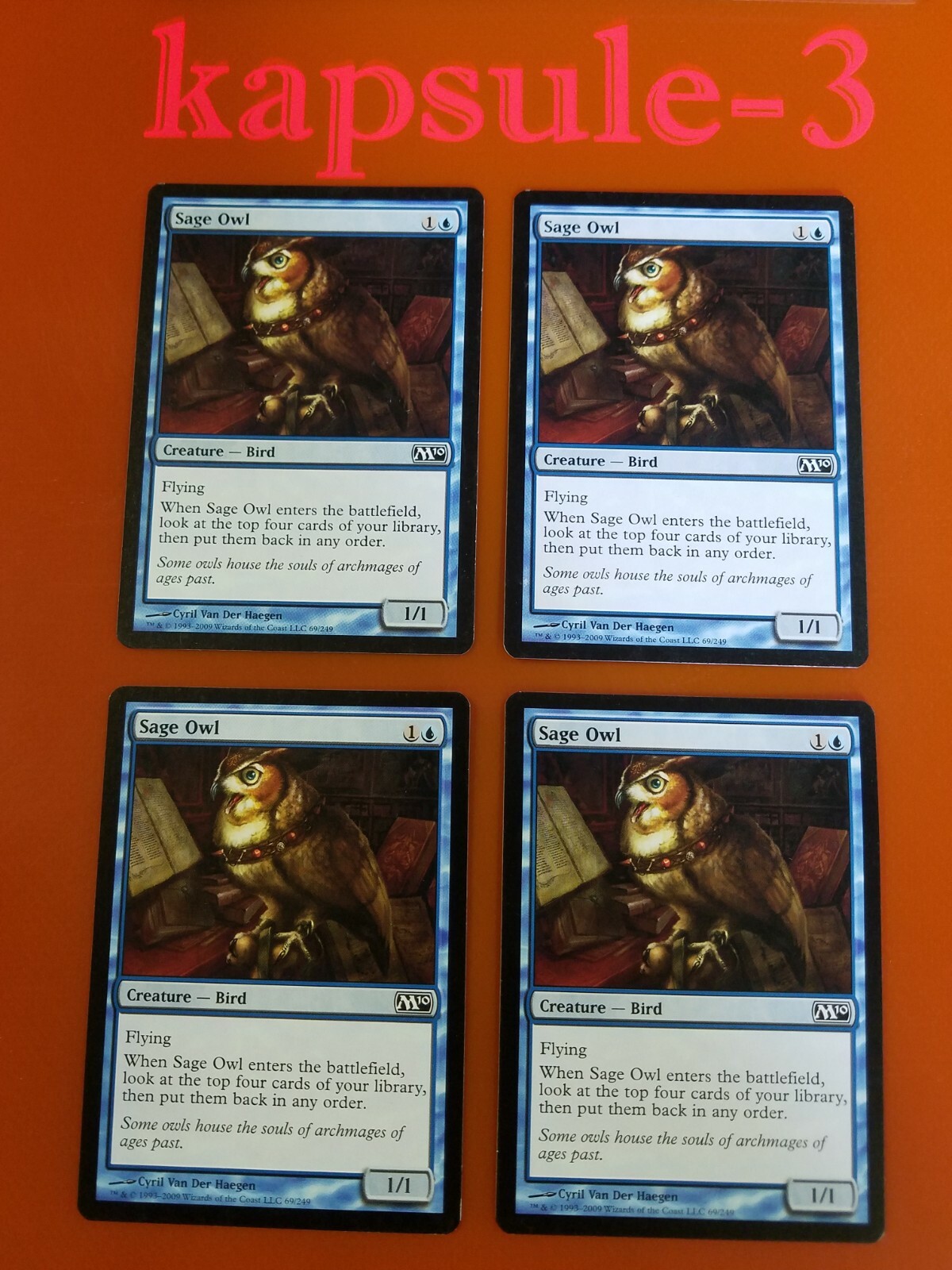 4x Sage Owl | M10 Magic 2010 | MTG Magic Cards | eBay
