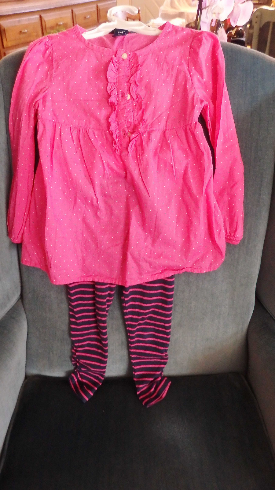 Chaps Little Girls Slacks with Pull over Top Outfit | eBay