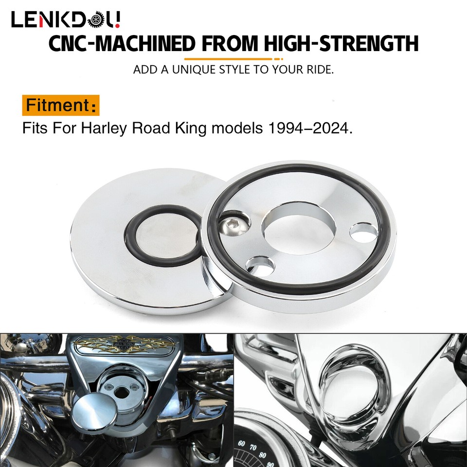 Motorcycle Chrome Fork Lock Cover For Harley Touring Road King FLHR ...