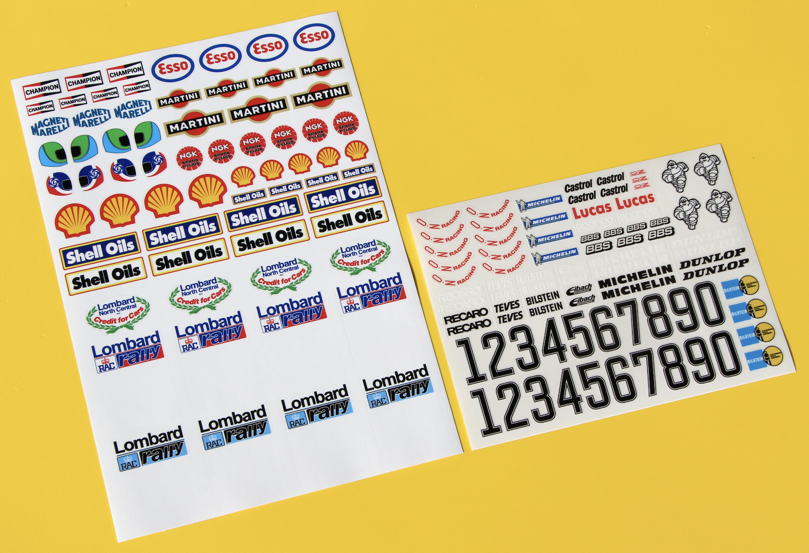 RC 10th Scale LOMBARD RAC RALLY GROUP B 1980s stickers decals door ...