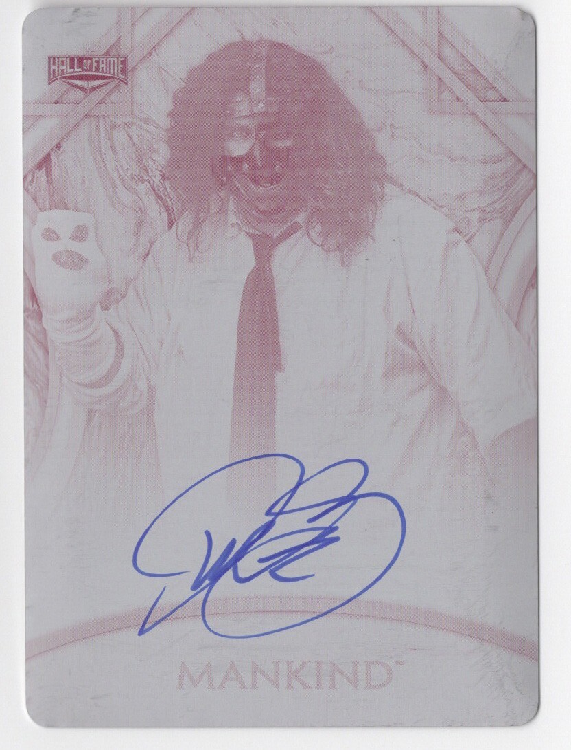 Mankind Mick Foley 2018 Topps WWE Legends Autograph Card Printing Plate ...