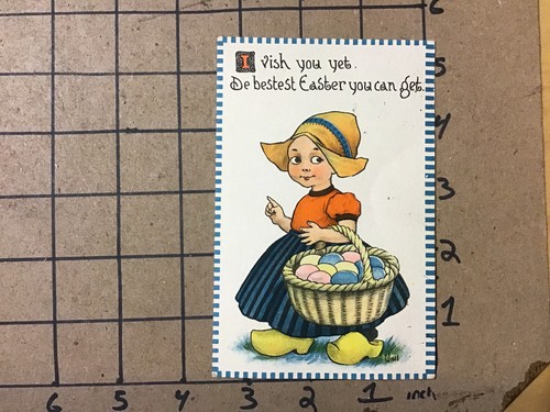 Vintage pOST CARd: EASTER dutch w wood shoes | eBay