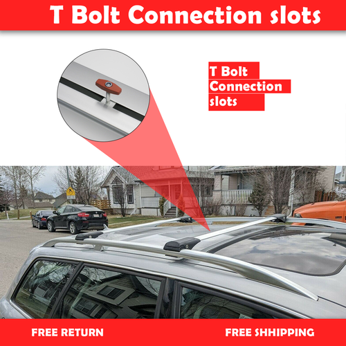 2009-2023 Ford Flex Roof Rack Cross Bars Black Set Luggage Rack Pair To ...