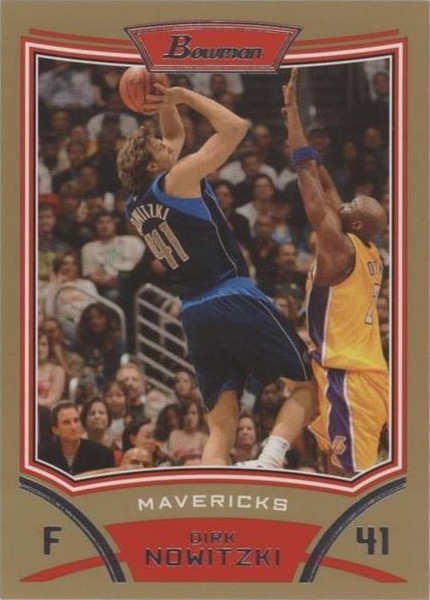 2008-09 Bowman Draft Picks & Stars - Gold #41 Dirk Nowitzki /50 for ...