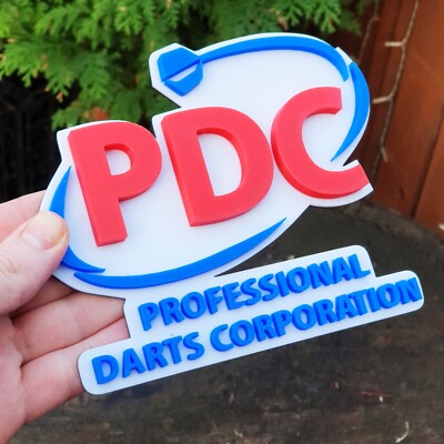 Professional Darts Corporation themed (PDC) Darts sign 3d Printed ...