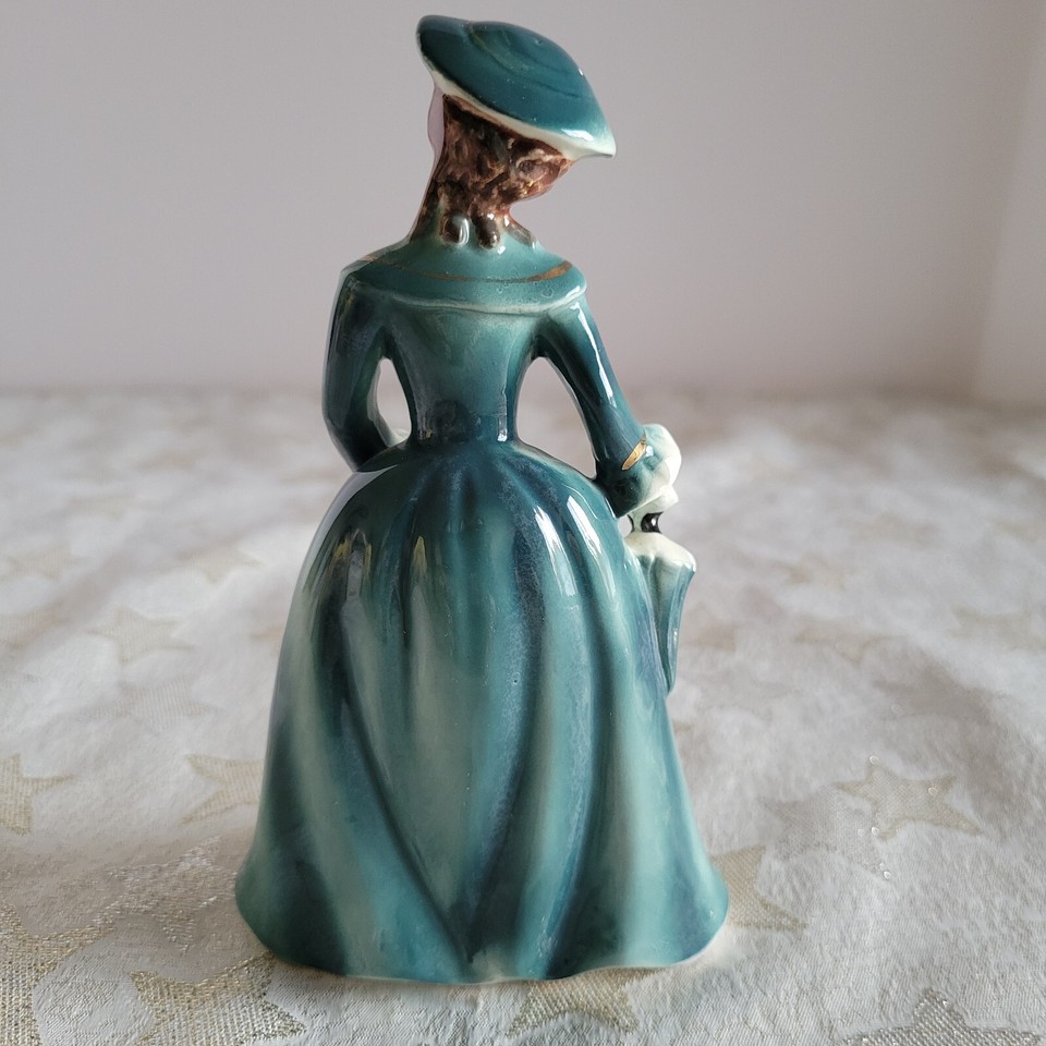 Vintage Napco MISS LAUREEN Victorian Lady Figurine Blue Spruce Dress ...
