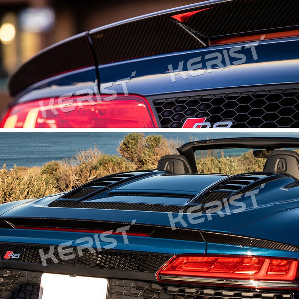 for Audi R8 V8 spyder 2016-2020 Carbon Fiber Rear Bumper Splitter Wing ...