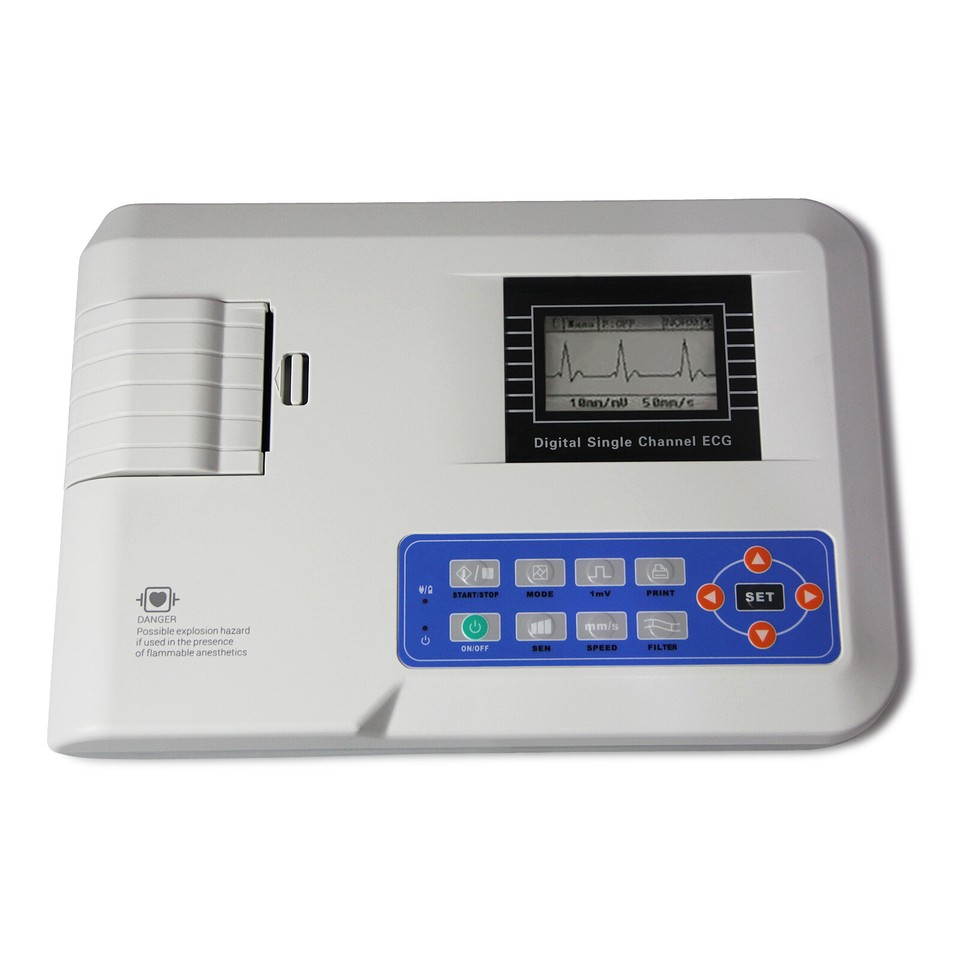 Vet Digital Single Channel 12-lead ECG/EKG machine Electrocardiograph ...