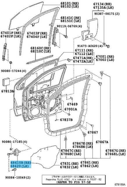 68610-04021 Toyota Check ASSY Front Door RH 6861004021 for sale online ...