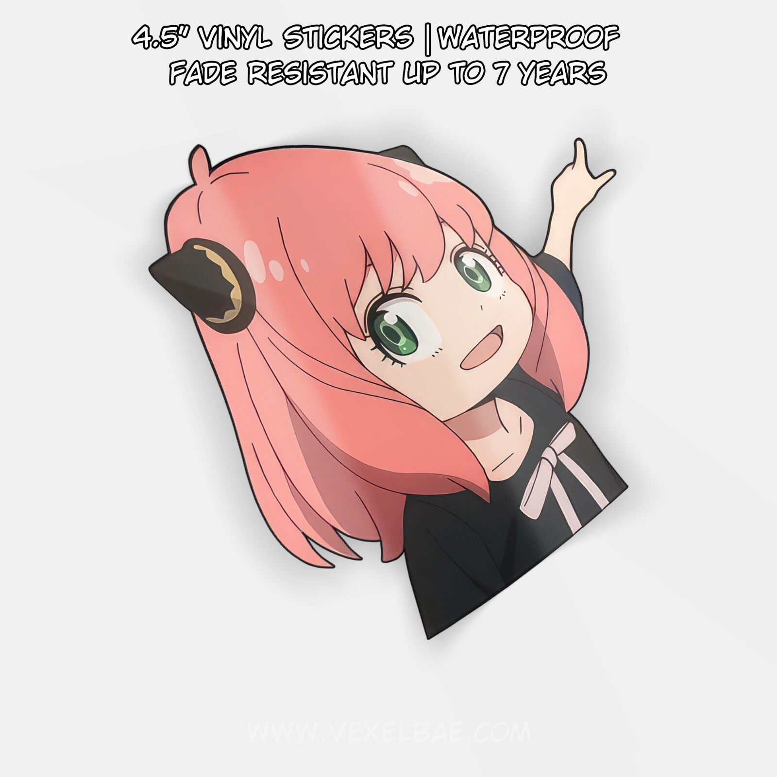 Anya - Spy x Family Point Right v2 | Vinyl Anime Sticker JDM Window ...