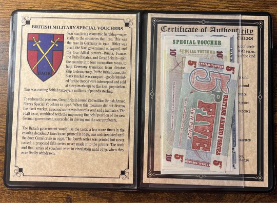 WW2 Antique British Military Special Voucher - Certified Authentic ...