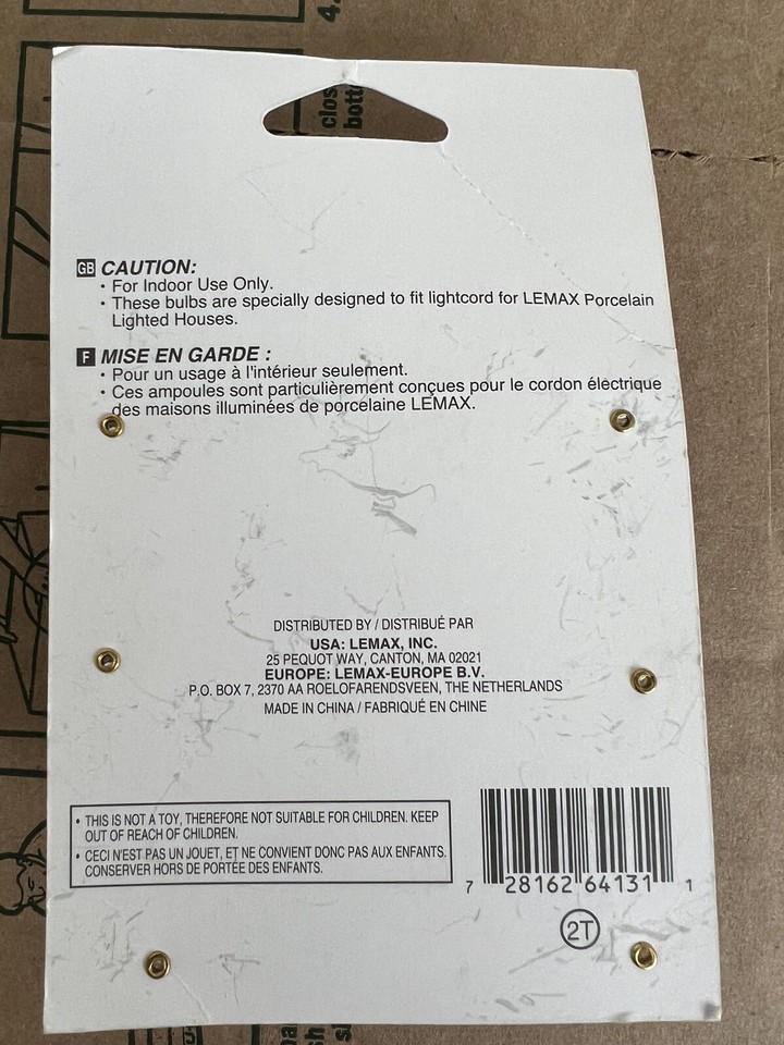 Lemax 2 Lighted Accessories Replacement Bulbs. #64131 | eBay