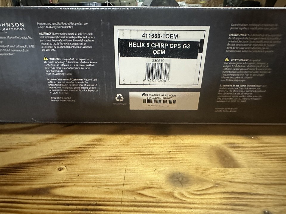 Humminbird HELIX 5 CHIRP GPS G3 Fish Finder (411660-1) 82324056291 | eBay