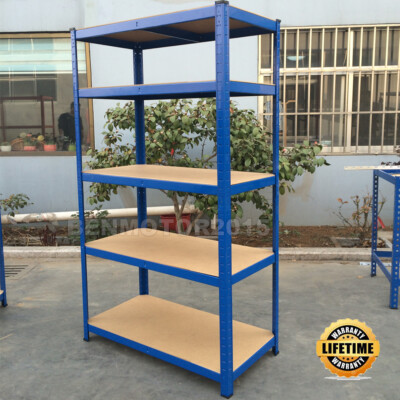 5 Tier Metal Shelving Racking Work Bench Table Workshop Garage Shed ...