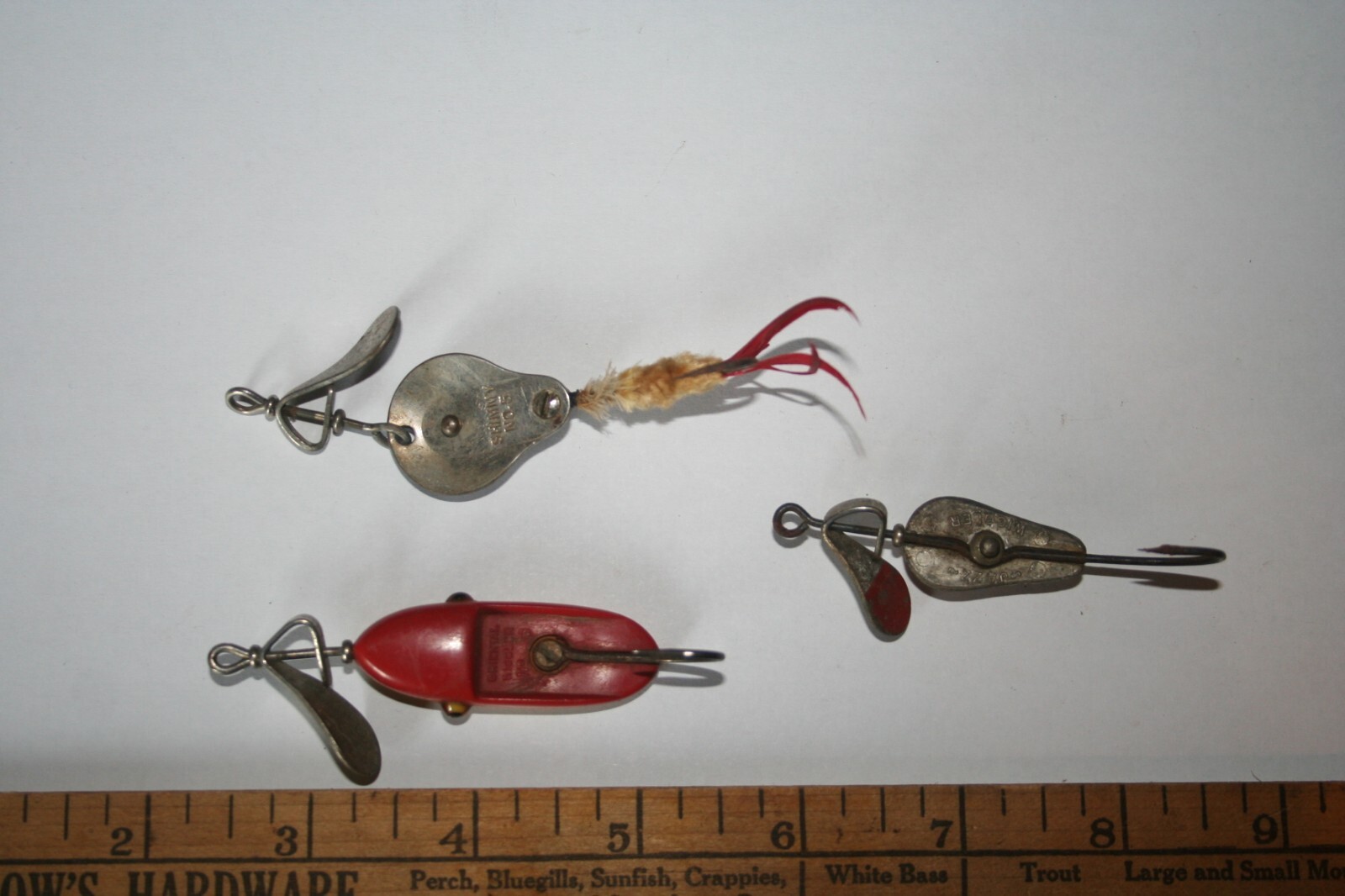 Lot of 3 Vintage Al Foss Metal Lures-Jazz Wiggler-Oriental and Shimmy ...