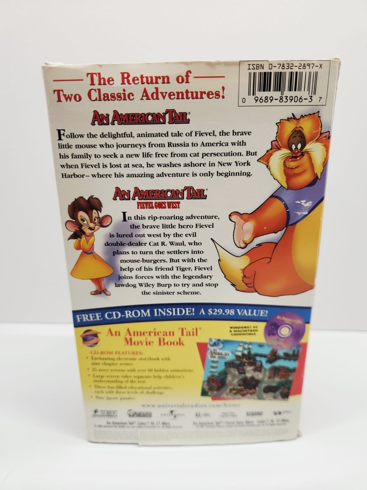An American Tale & Fievel Goes West VHS Video Tapes Special Edition Box ...