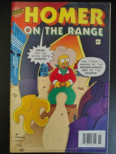 HOMER ON THE RANGE #1 SIMPSONS COMICS #11 Bongo Comic Group #1 1995 ...