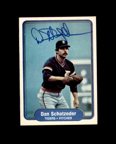 Dan Schatzeder Hand Signed 1982 Fleer Detroit Tigers Autograph | eBay