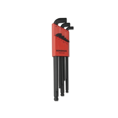 Bondhus Balldriver Stubby L-Wrench Key Sets, 9 Per Set, Hex Ball Tip ...