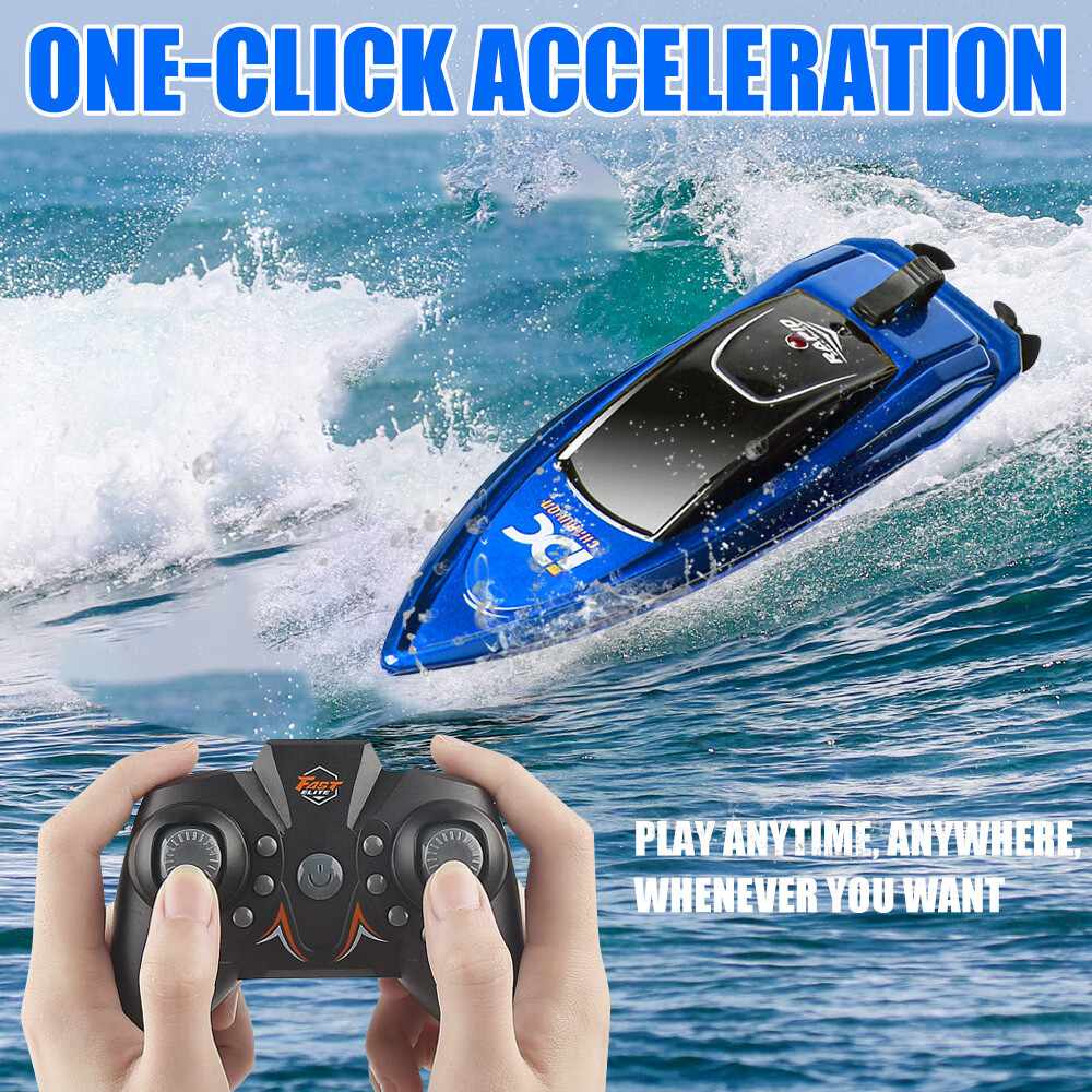 Electric Mini RC Boats Remote Control Racing Boat 2.4G 4CH Double Motor ...