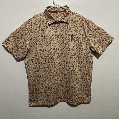 Barstool Sports Golf Men’s Large Polo Shirt Cream WM Phoenix Open ...