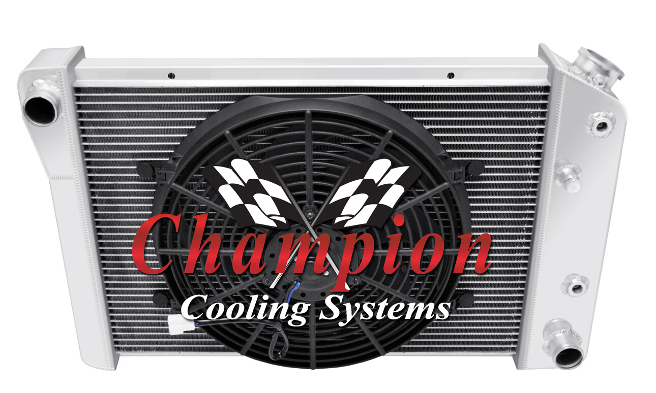 1971-1978 Chevy Vega V8 Swap Radiator & 14" Fan | 3 Row All Aluminum ...