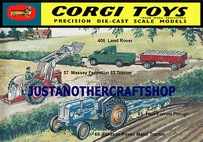 Corgi Toys 57 61 406 Tractor Land Rover Farm A3 Size Poster Advert ...