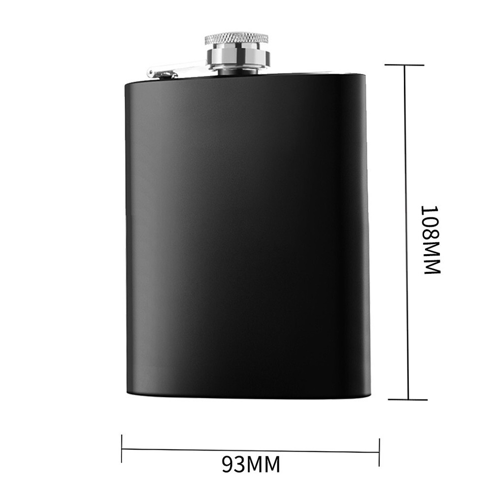 Water Bottle Flask Gin Other Spirits 201 Stainless Steel Black Black ...