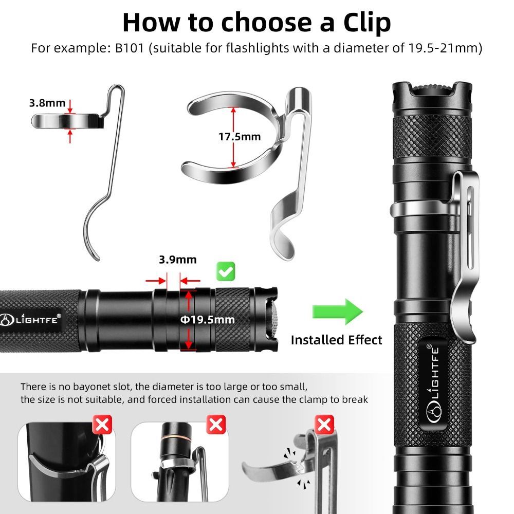 Clip Universal Flashlight Holder Lamp Stand Flashlight Bracket Lamp ...