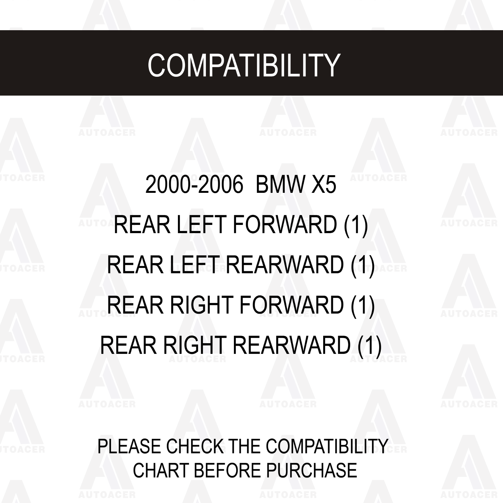 4 pcs Rear Axle Subframe Control Arm Mounts Bushings for BMW E53 X5 ...